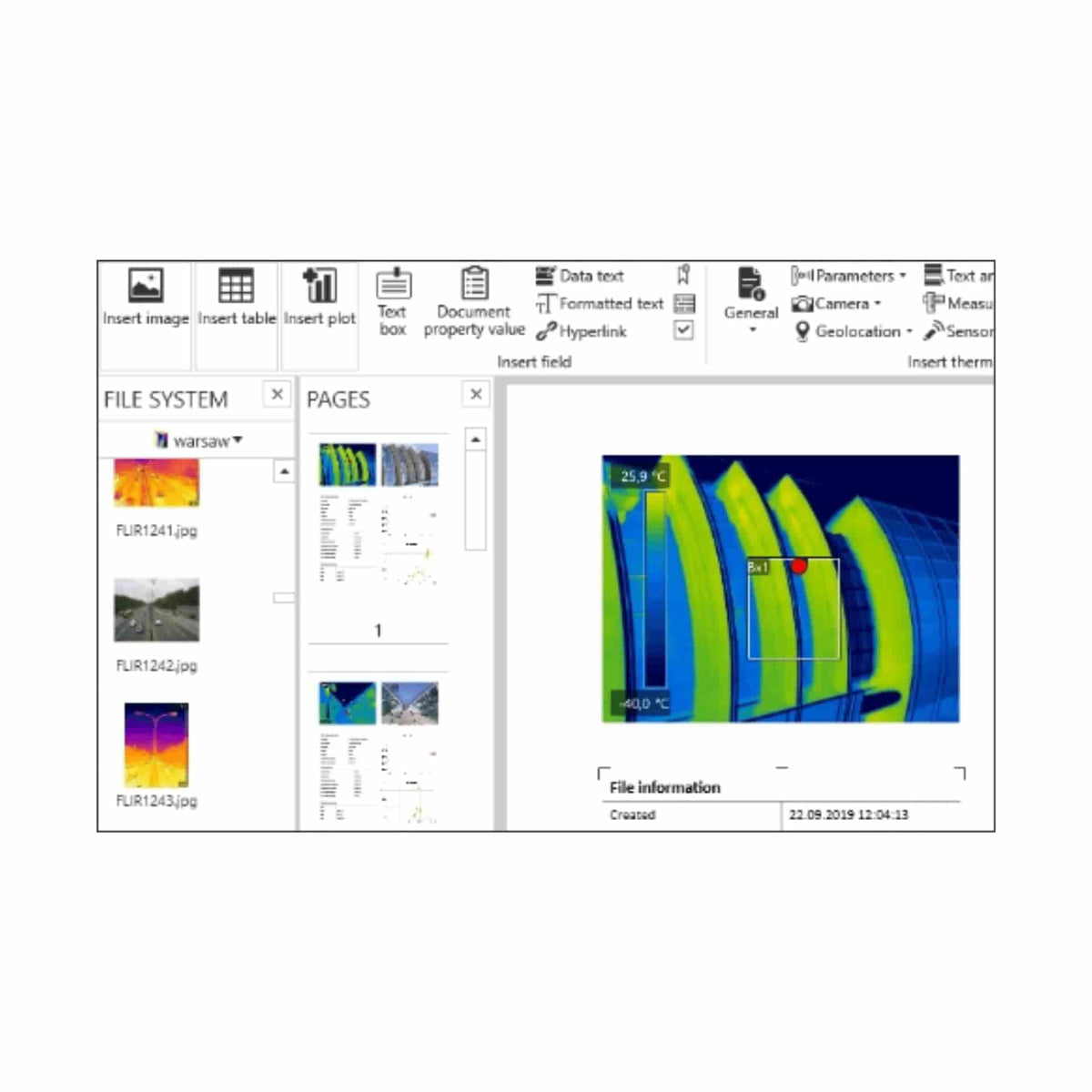 SENSE Reporting Thermal Infrared Analysis Software | GoThermal
